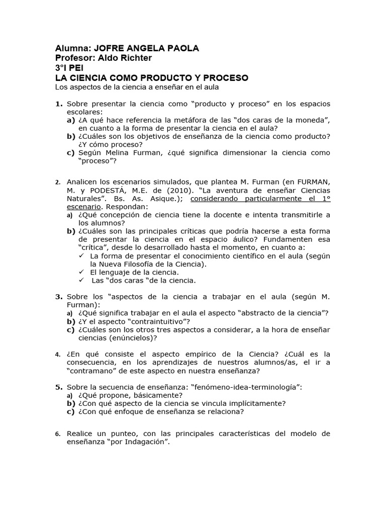 CS NAT, La Ciencia Como Producto y Proceso 2021 | PDF | Enseñando | Conocimiento