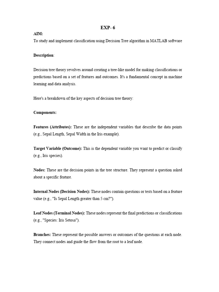 Exp6 Decision Tree | PDF