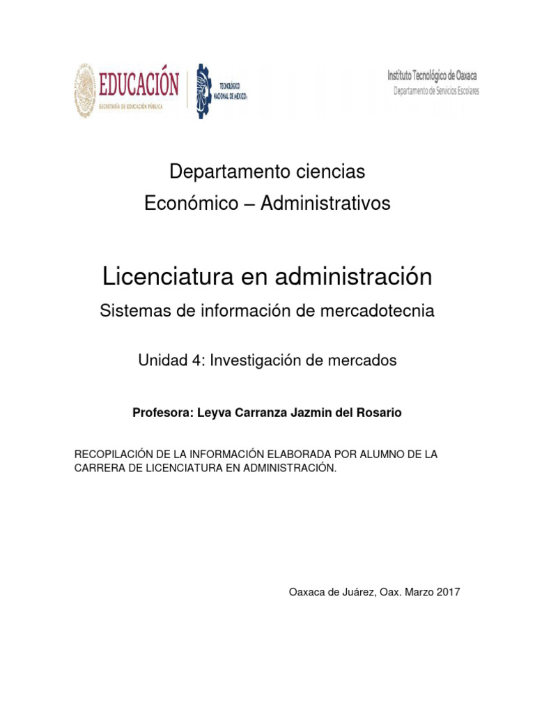 Recopilación de La Información Temaa 4 Investigación de Mercados | PDF | Muestreo (Estadísticas ...