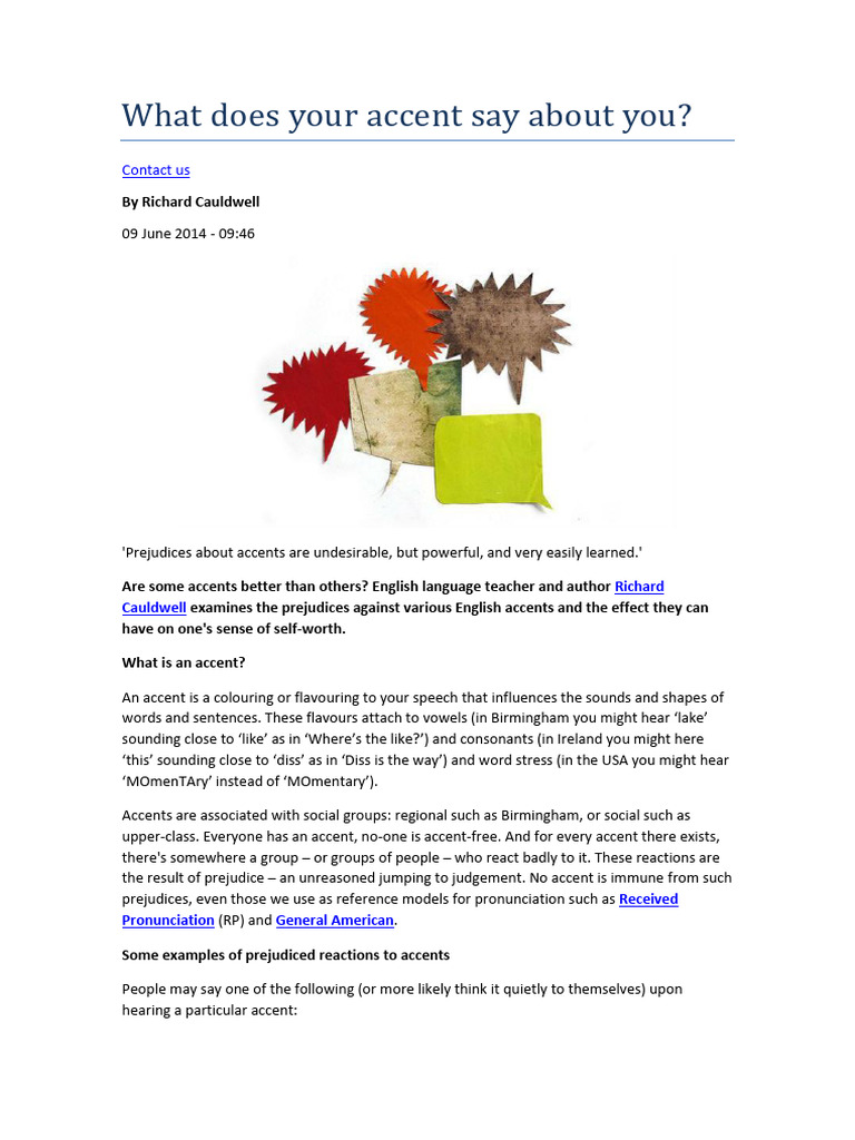 Understanding Accent Prejudices in English | PDF | English Language ...