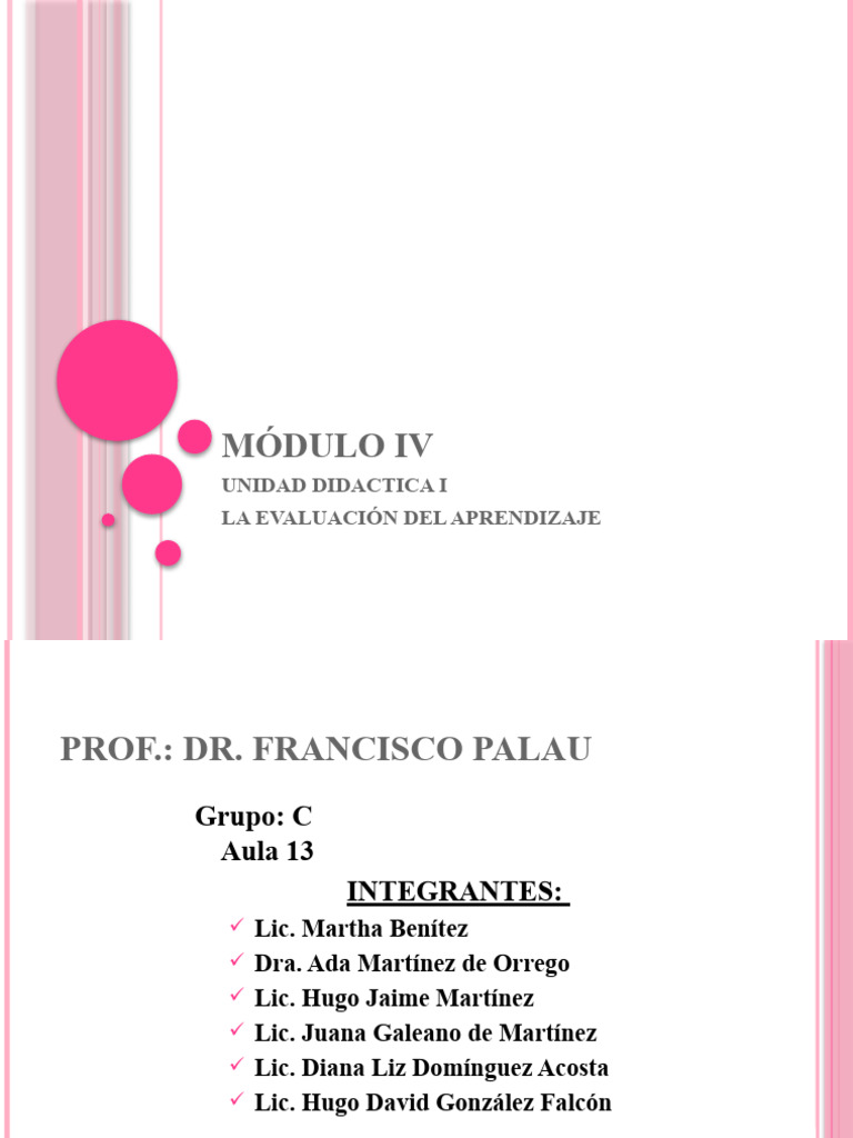 MODULO IV Unidad Didactica 1 | PDF | Evaluación | Aprendizaje