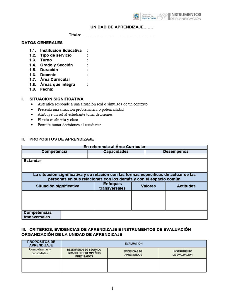 Esquema de Unidad de Aprendizaje 2024 Rva 125 | PDF | Evaluación | Aprendizaje