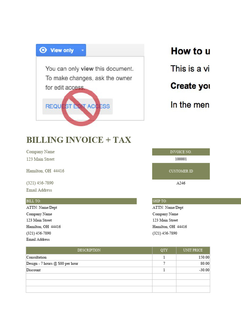 IC Google Billing Invoice Template | PDF | Invoice