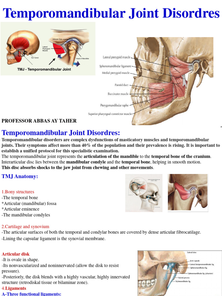 Temporomandibular Joint Disordres 2023 FIFTH YEARS | PDF | Clinical ...