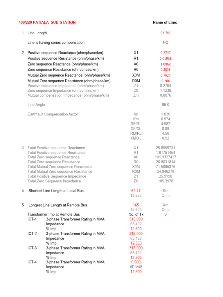 Line Template | PDF | Electrical Impedance | Electrical Engineering