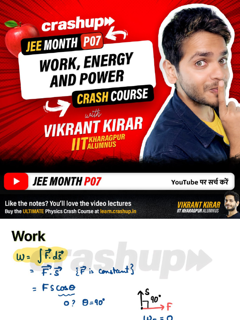 JEE P07 Work Energy and Power | PDF