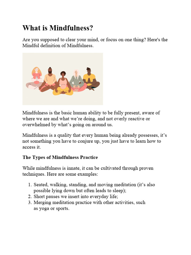 What is Mindfulness | PDF
