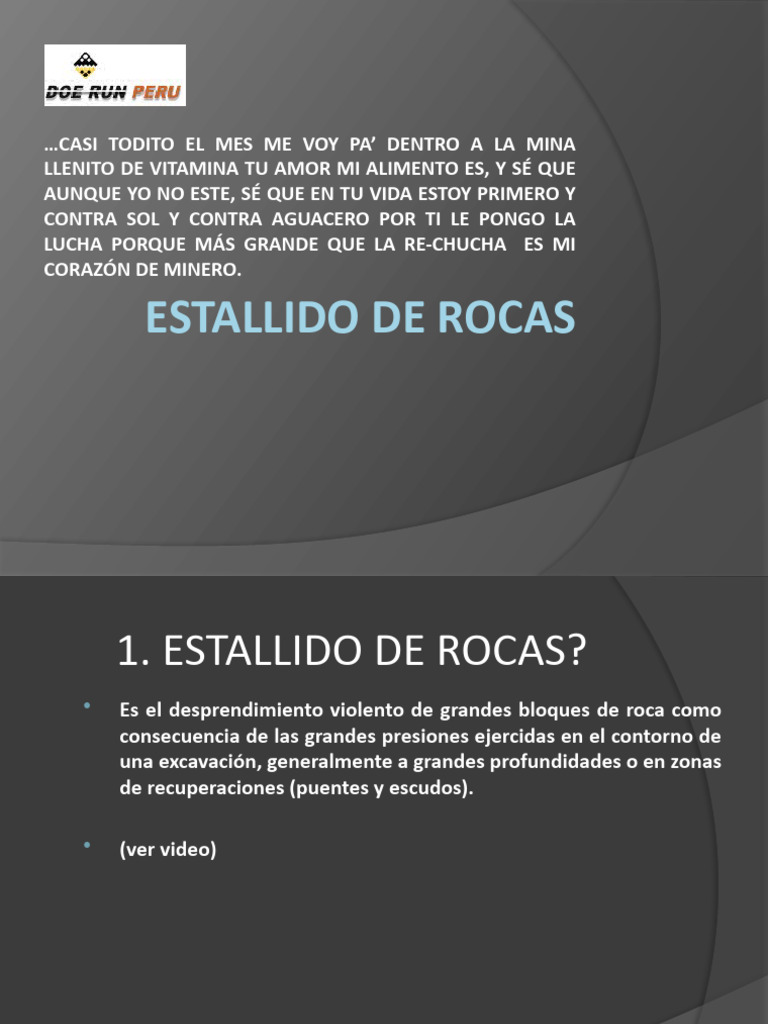 Estallido de Rocas | PDF