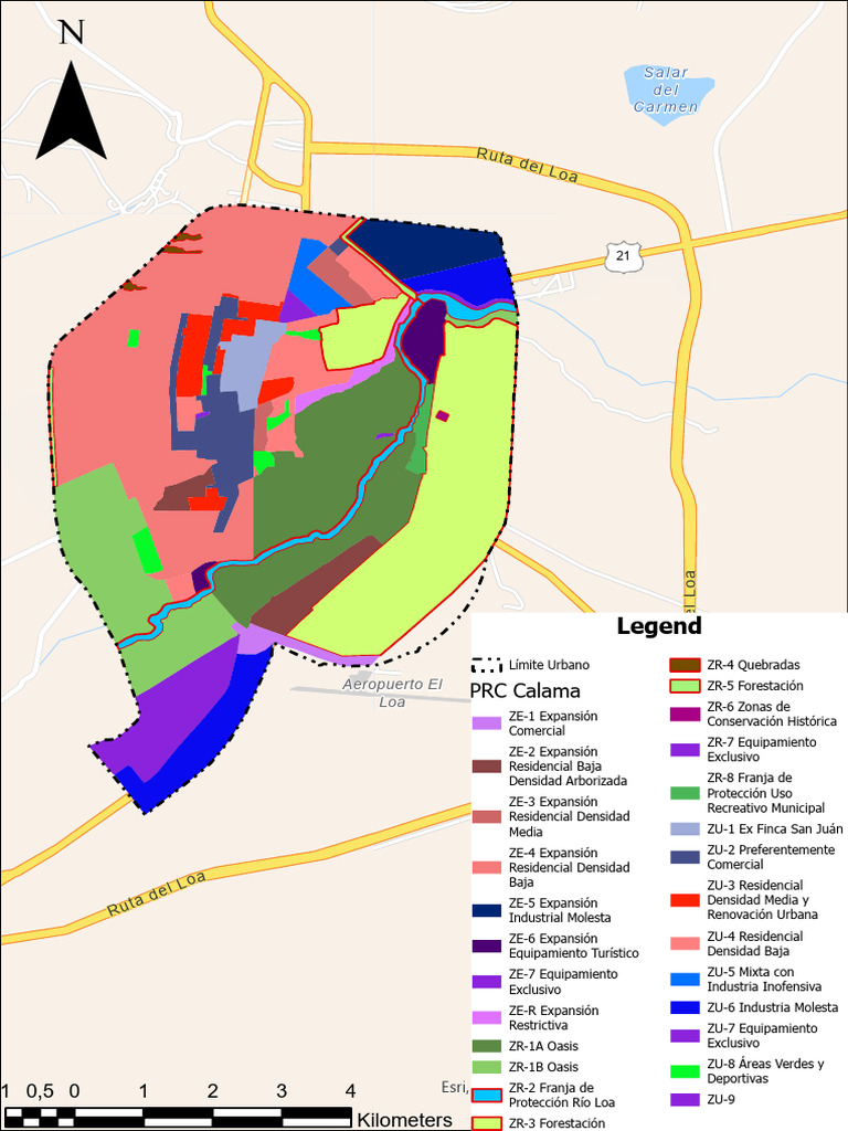 Mapa de Zonificación de Calama | PDF