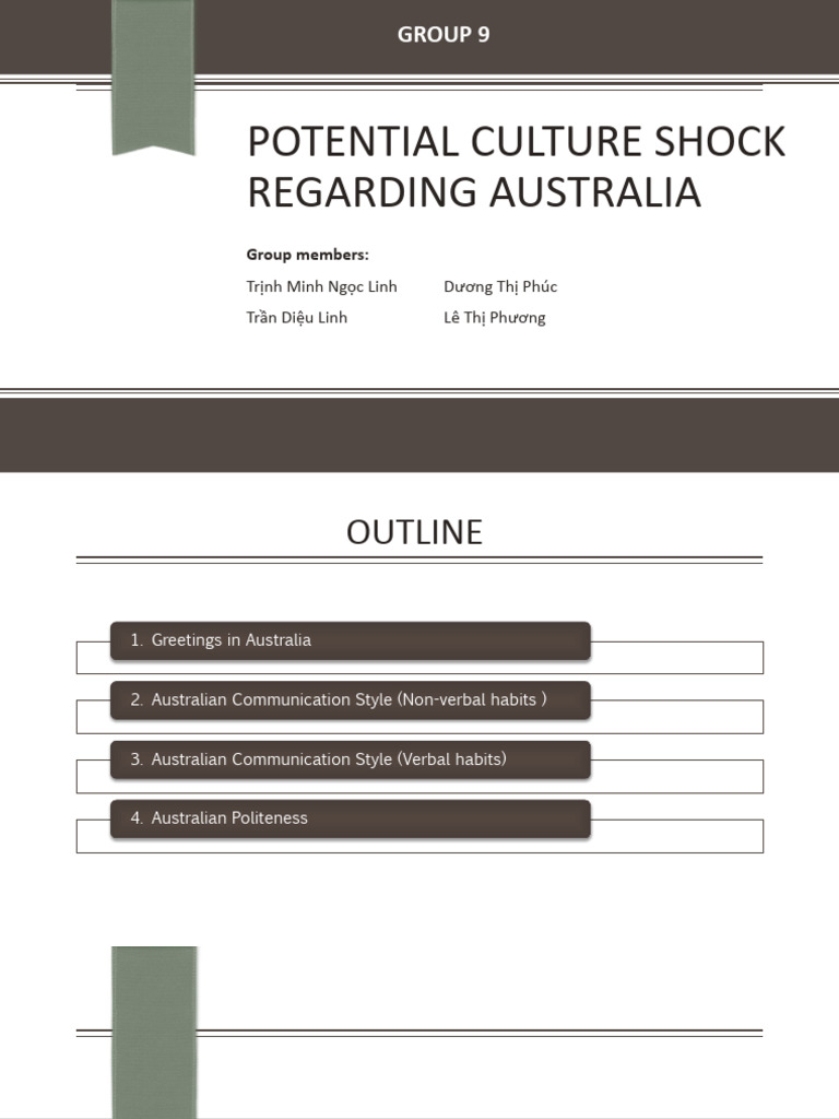 Group9 QH2019D1 Australia | PDF | Nonverbal Communication | Communication