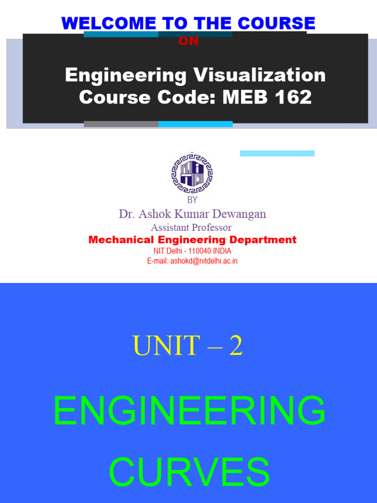 Unit 2 Engineering Curves | PDF | Ellipse | Perpendicular