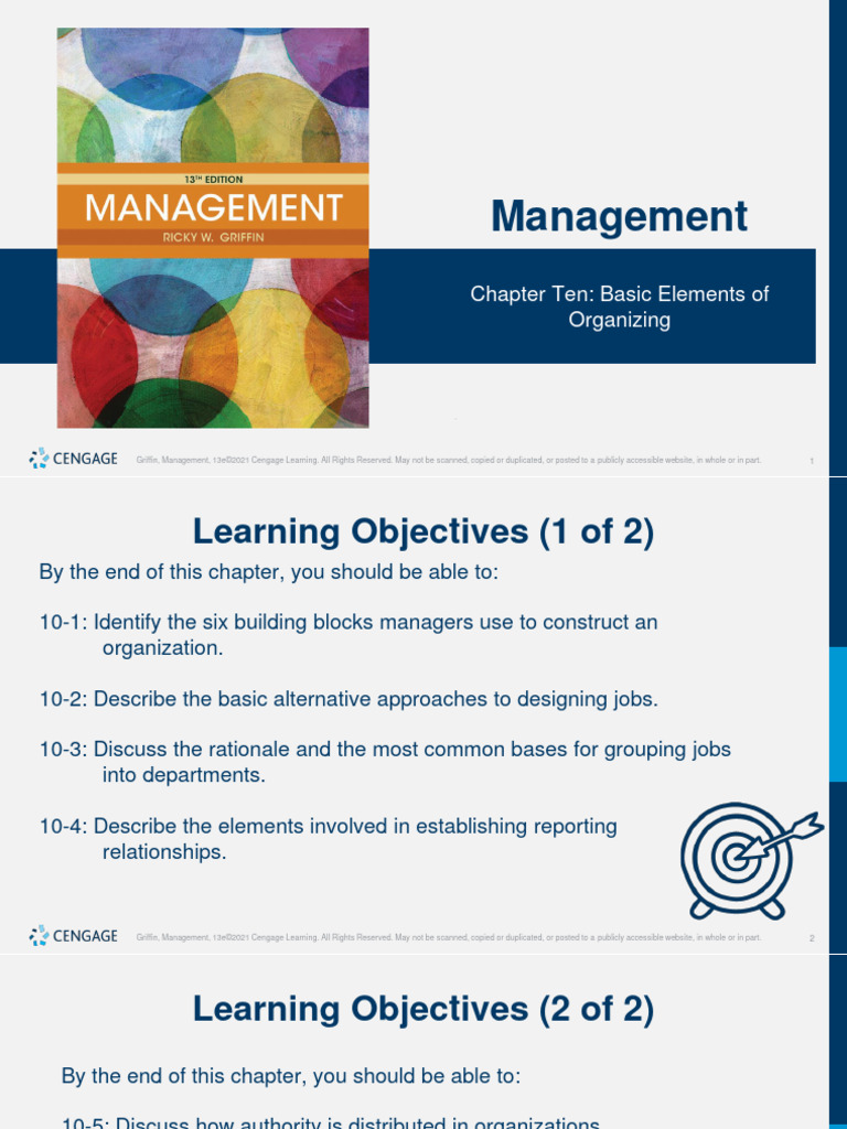 Griffin - MGMT - 13e - Ch10 Basic Elements of Organizing | PDF | Business | Social Psychology