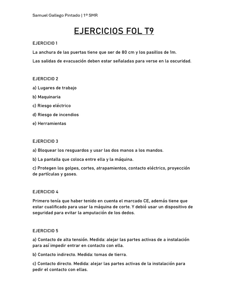 Ejercicios Fol T9 | PDF | Radiación | Radiación ionizante