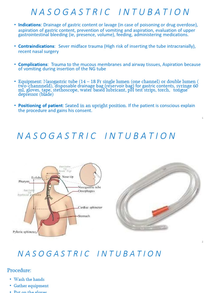 Nasogastric Intubation Bladder Catheterization | Download Free PDF ...