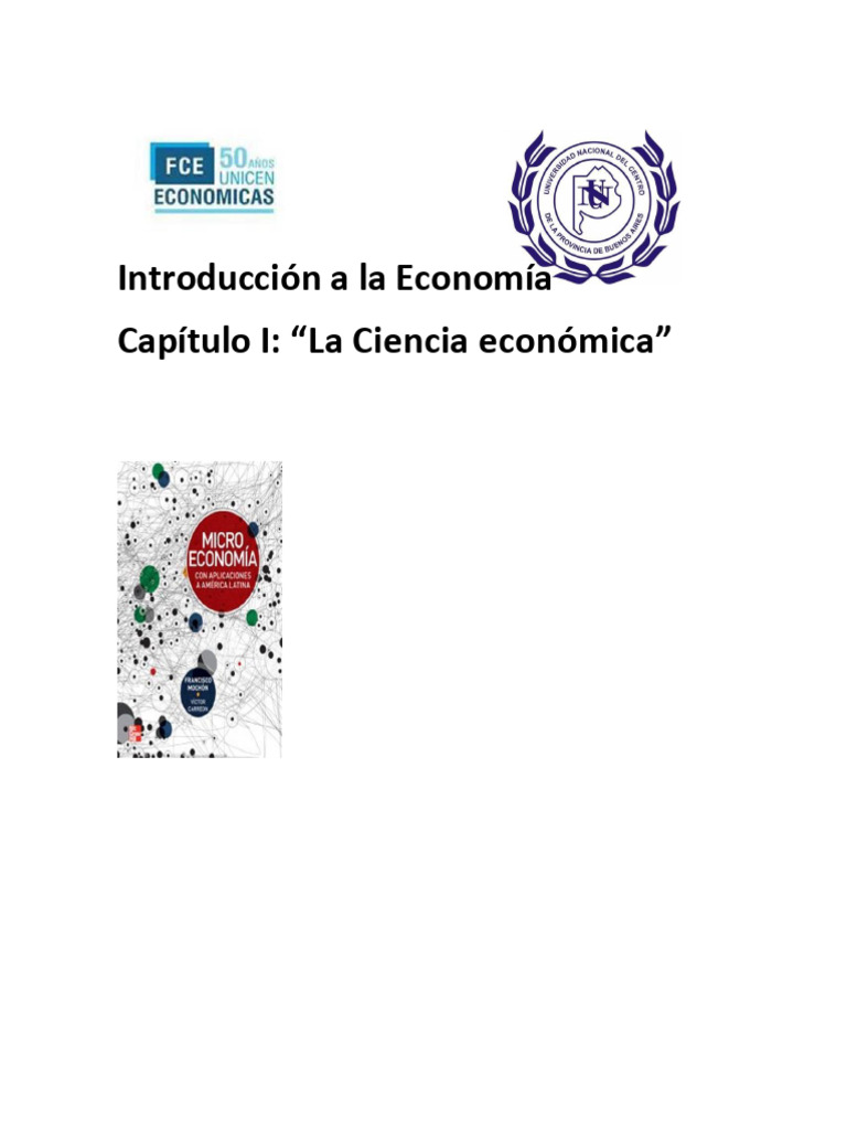 Intro Eco Capítulo 1 2º cuat 2020 | PDF | Ciencias económicas | Teoría