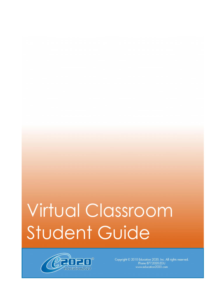 Virtual Classroom Student Guide | PDF | Distance Education | Websites