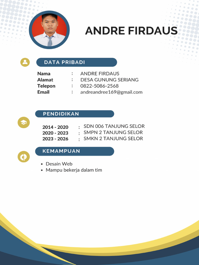 Biru Putih Modern Lamaran Kerja Resume - 20240423 - 073325 - 0000 | PDF