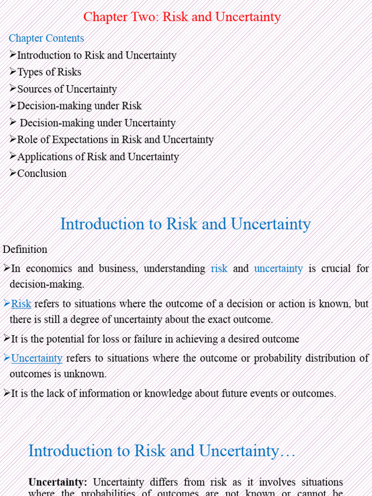 Risk and Uncertainty | PDF | Risk | Risk Management