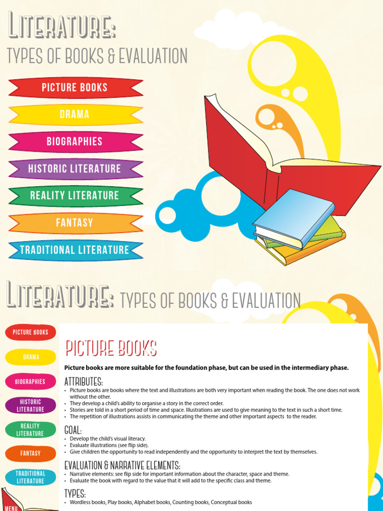 Literature Types Of Books And Evaluation Pdf Narrative Fantasy