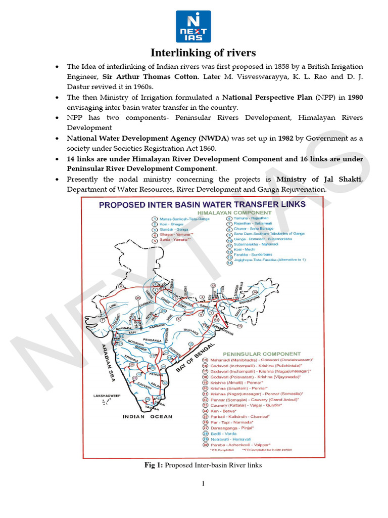 Geography - Indian Rivers Part-2 | PDF | Nature | Water And Politics