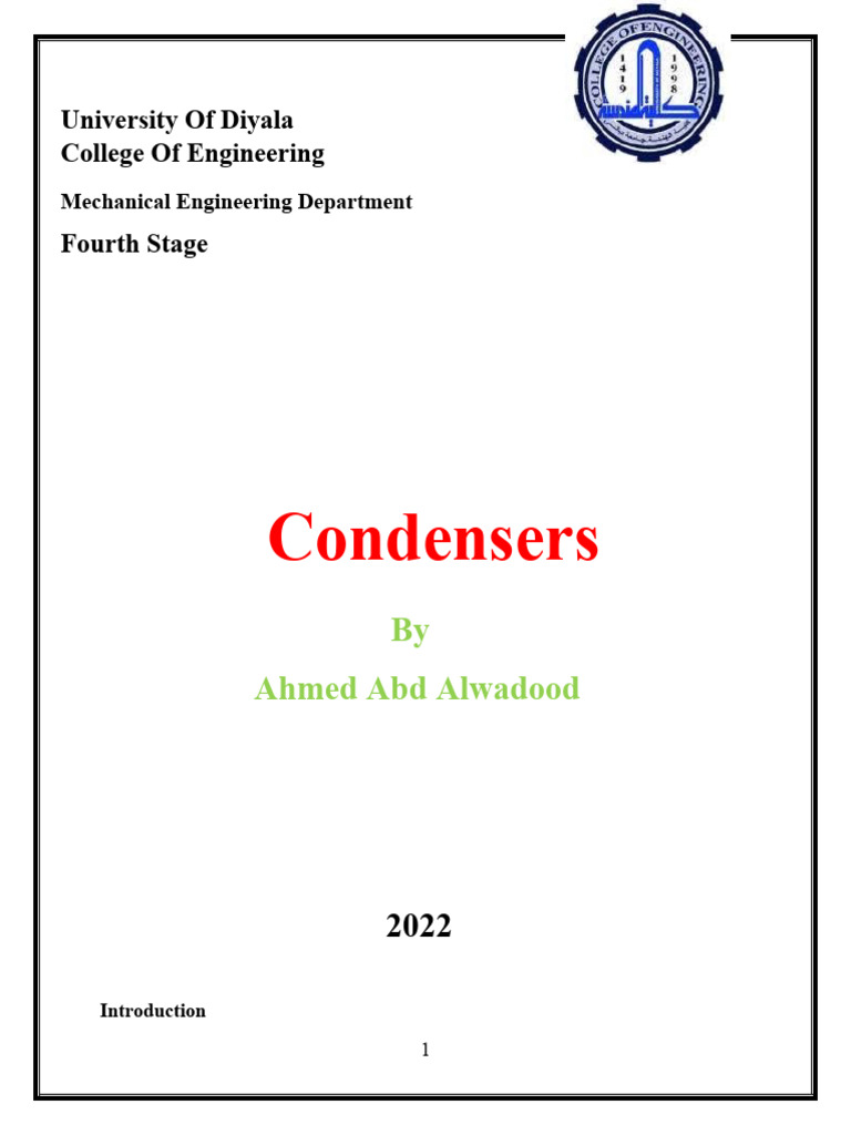 Types of Condensers Explained | PDF | Heat Exchanger | Refrigerator