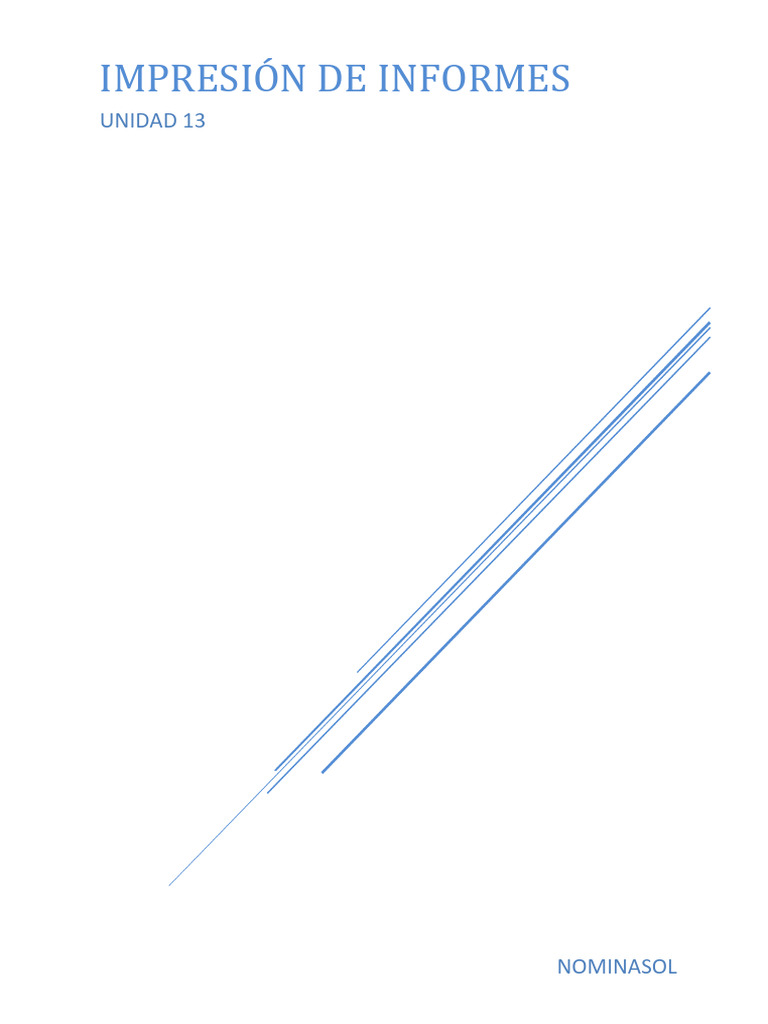 Unidad 13. Impresión de Informes | PDF