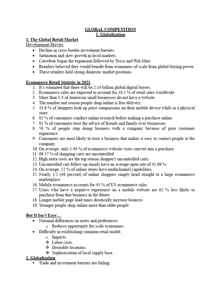 Global Compitation 23 24 | PDF | E Commerce | Strategic Management