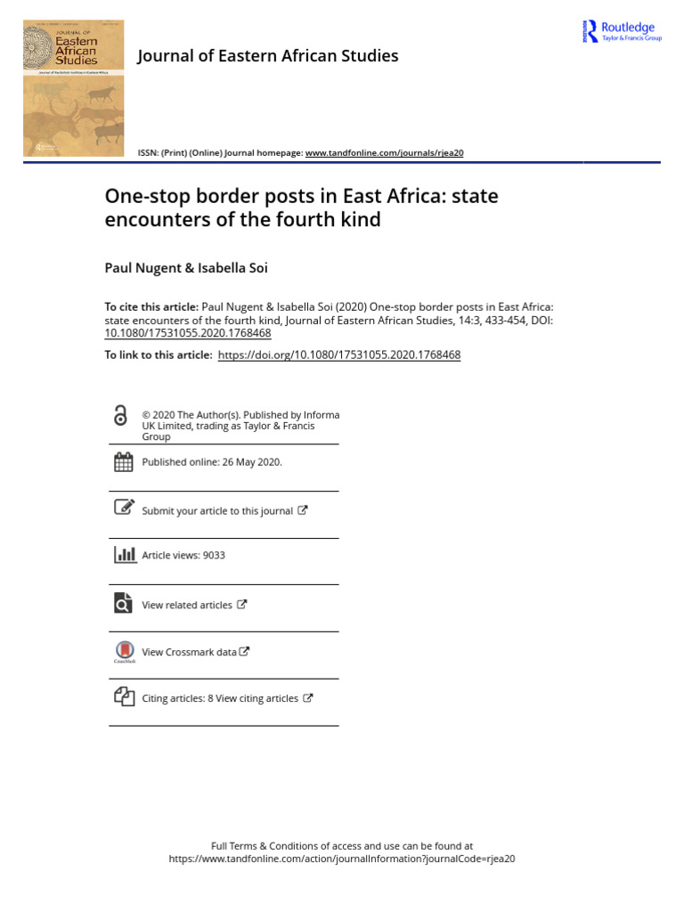 East Africa's One-Stop Border Posts Analysis | PDF | Smuggling