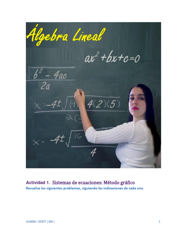 Algebra lineal. SISTEMAS DE ECUACIONES. MÉTODO GRÁFICO | PDF ... Algebra lineal. SISTEMAS DE ECUACIONES. MÉTODO GRÁFICO | PDF ...