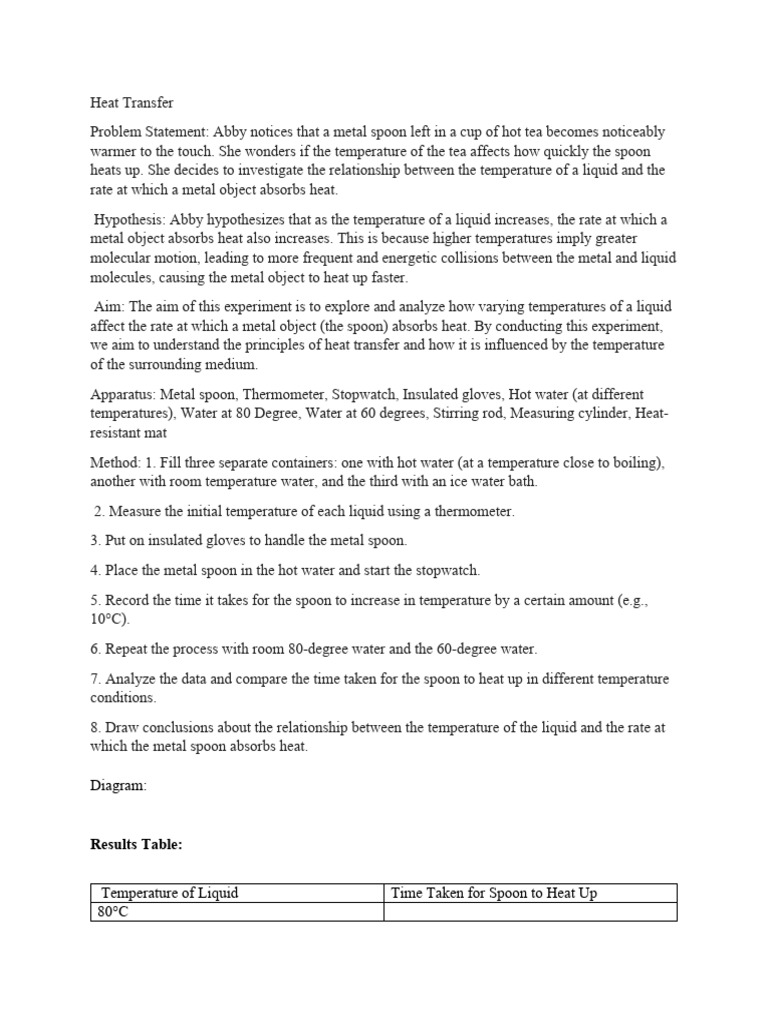 Physics Project Tamoya & Kaya | PDF | Temperature | Heat