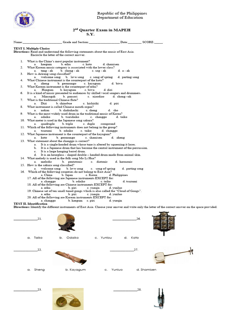 MAPEH 2nd Quarter | PDF | Ukiyo E | Calligraphy
