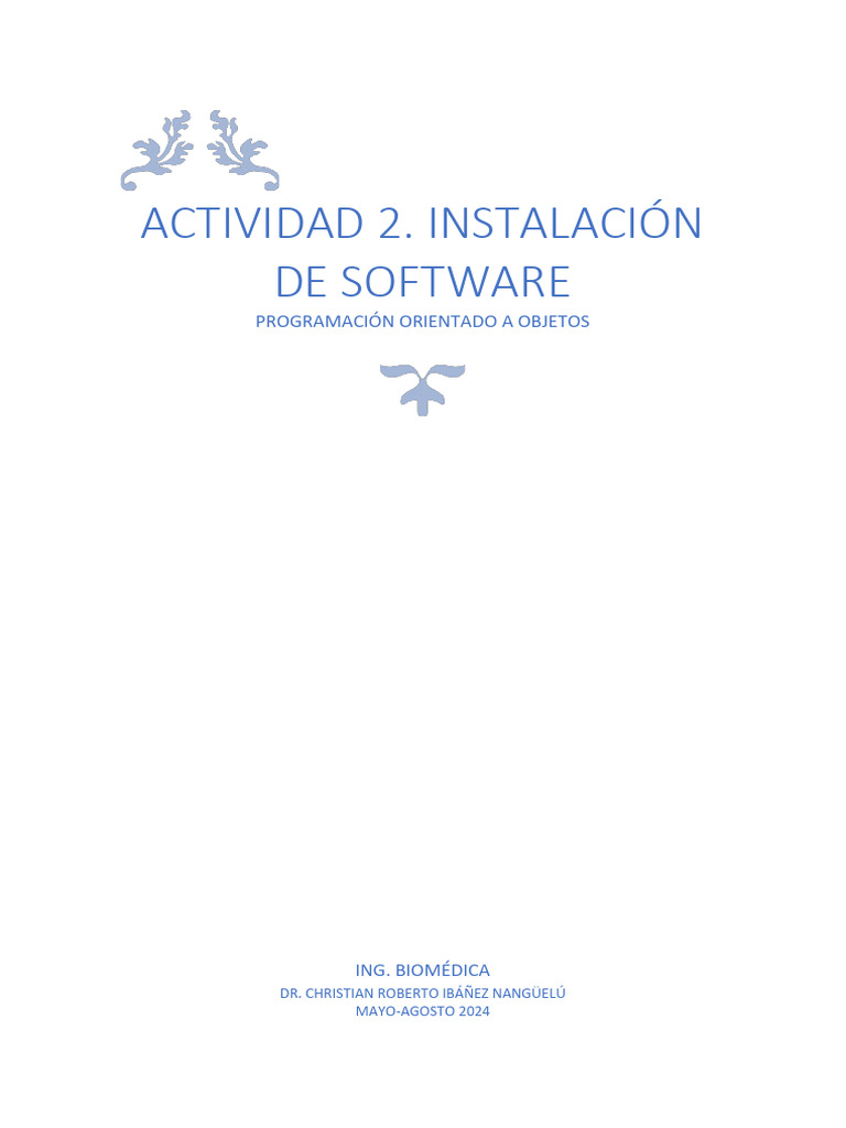 Actividad 2. Instalación de Software | PDF | Java (lenguaje de programación) | Aplicaciones y ...