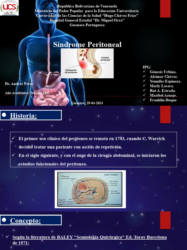 Síndrome Peritoneal | PDF | Abdomen | Peritoneo
