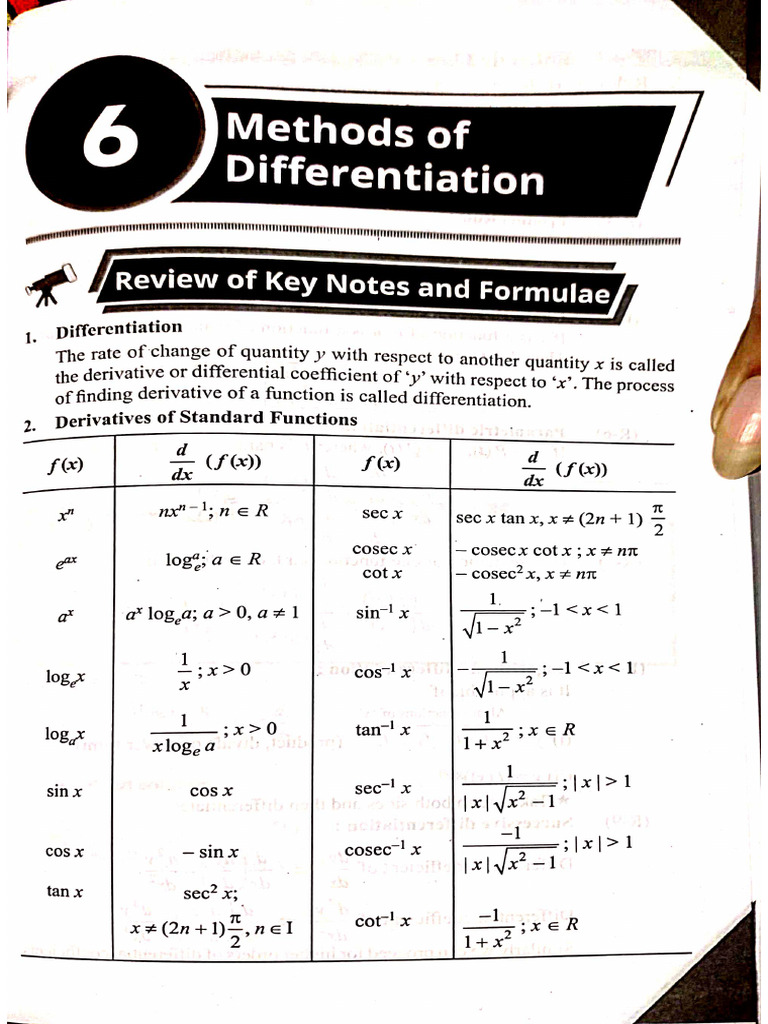 Chapter-06 Method of Differentiation | PDF