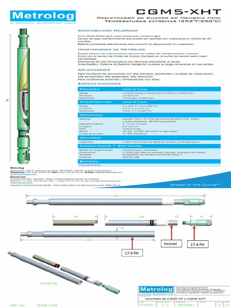Metrolog CGM5-XHT TDS | PDF