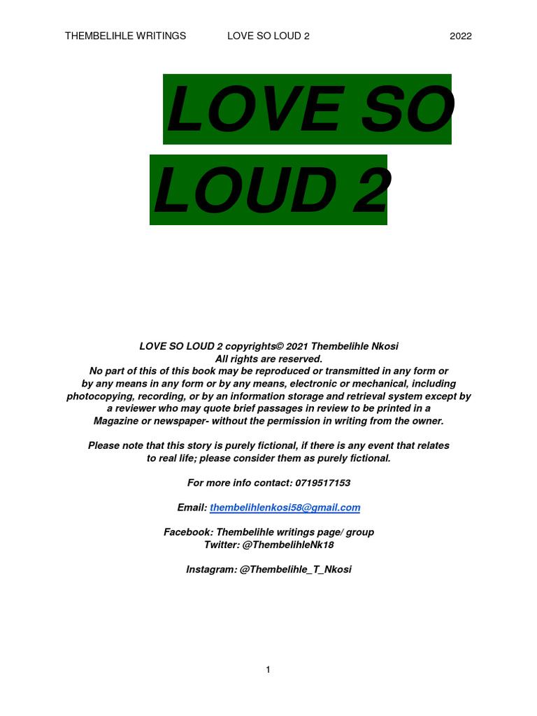 Love So Loud 2pdf | PDF | Rape