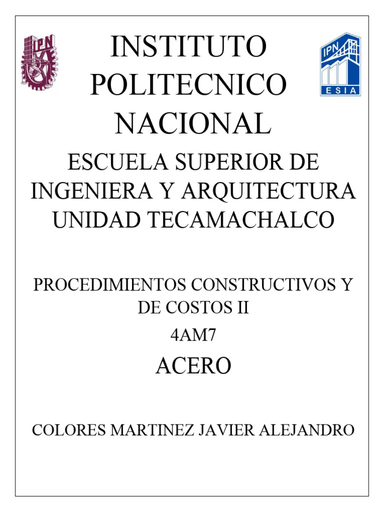 Costos - Acero | PDF | Remache | Tornillo