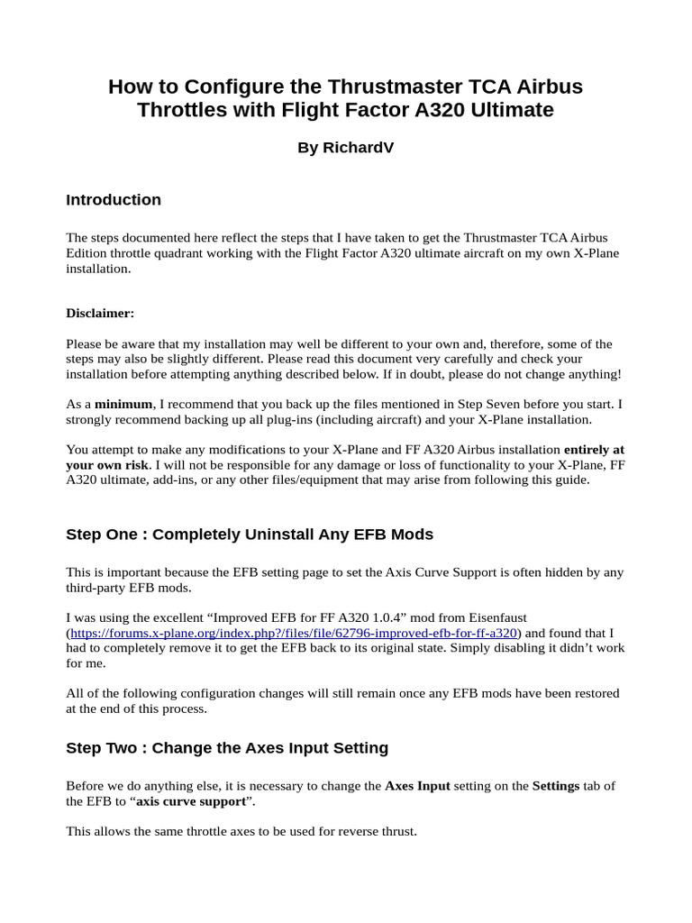 Configuring The TCA Throttle Quadrant With The FF A230 Ultimate | PDF | Computing