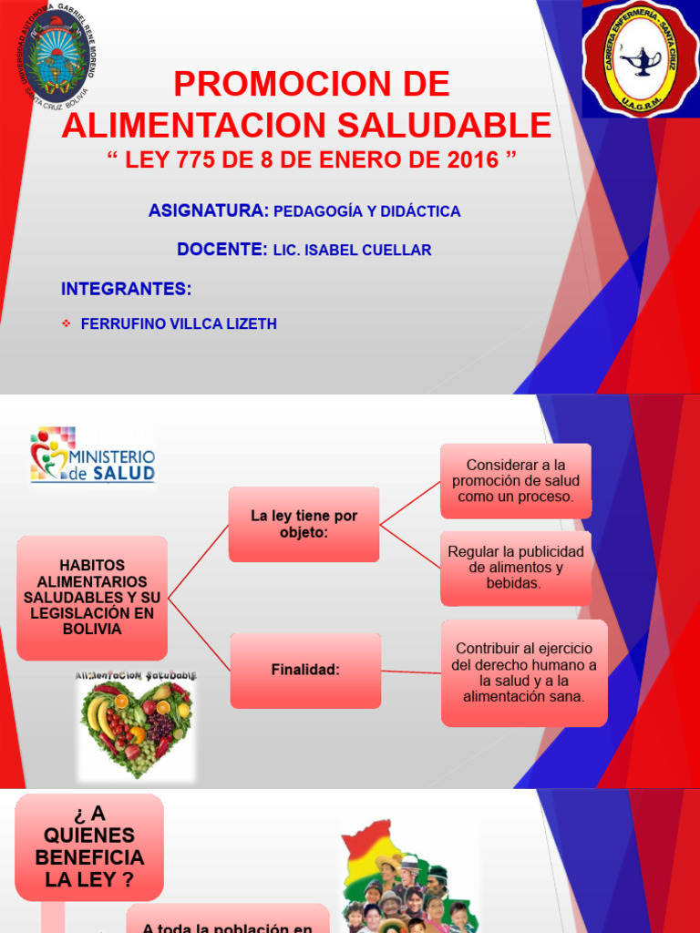 Promocion de Alimentacion Saludable Lizth-1 | PDF | Alimentos