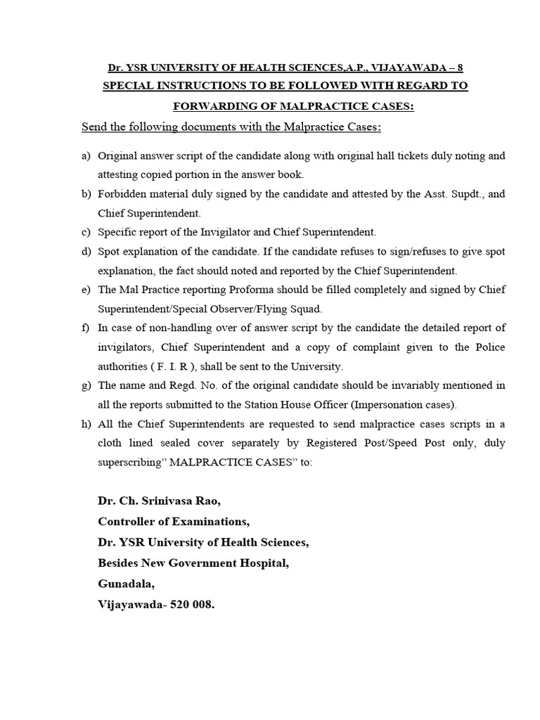 Observer Instructions Letters | PDF