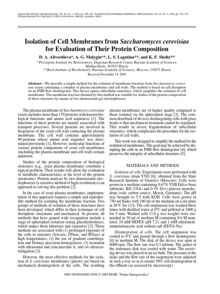 Membrane Isolation | Download Free PDF | Gel Electrophoresis | Proteins