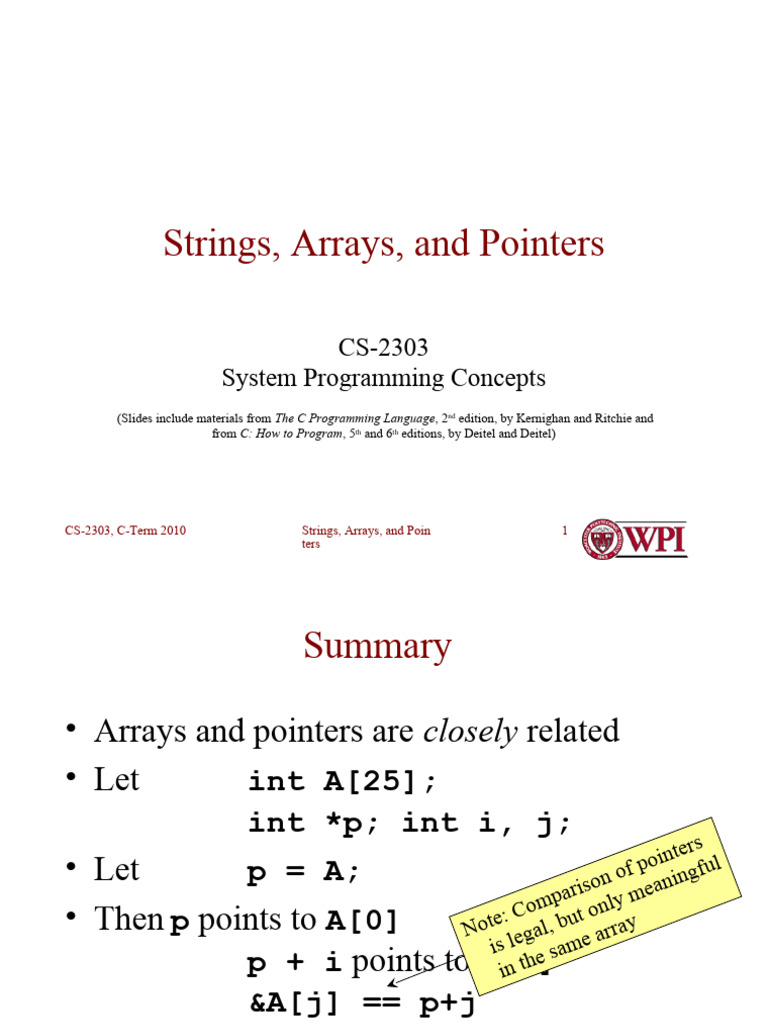Week2 Stringsarraysandpointers Pdf Pointer Computer Programming