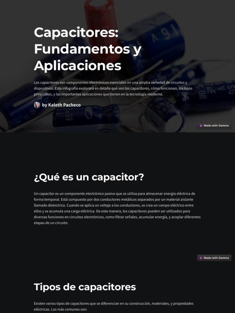 Capacitores Fundamentos y Aplicaciones | PDF | Condensador | Capacidad