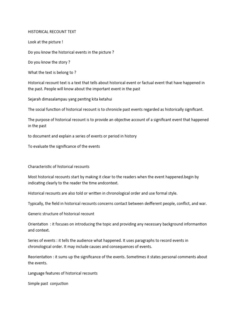 Historical Recount | PDF