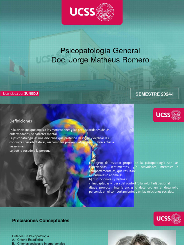 Psicopatología. Criterios y Modelos. | PDF | Psicopatología | Trastorno mental
