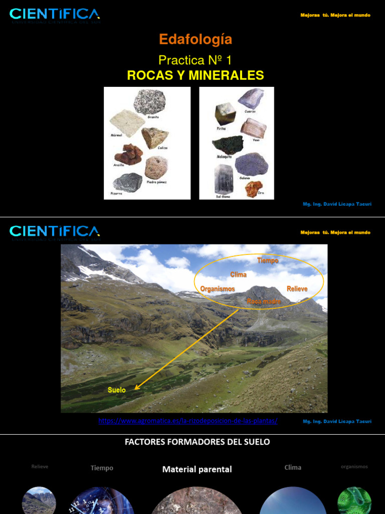 Factores y Tipos de Rocas y Minerales | PDF | Roca (geología) | Minerales