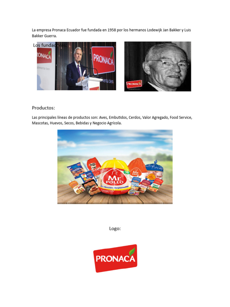 Pronaca Ecuador: Fundadores y Productos | PDF