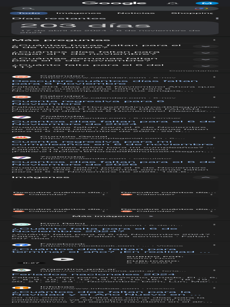 Cuantos Dias Faltan para El 6 de Noviembre - Buscar Con Google | PDF
