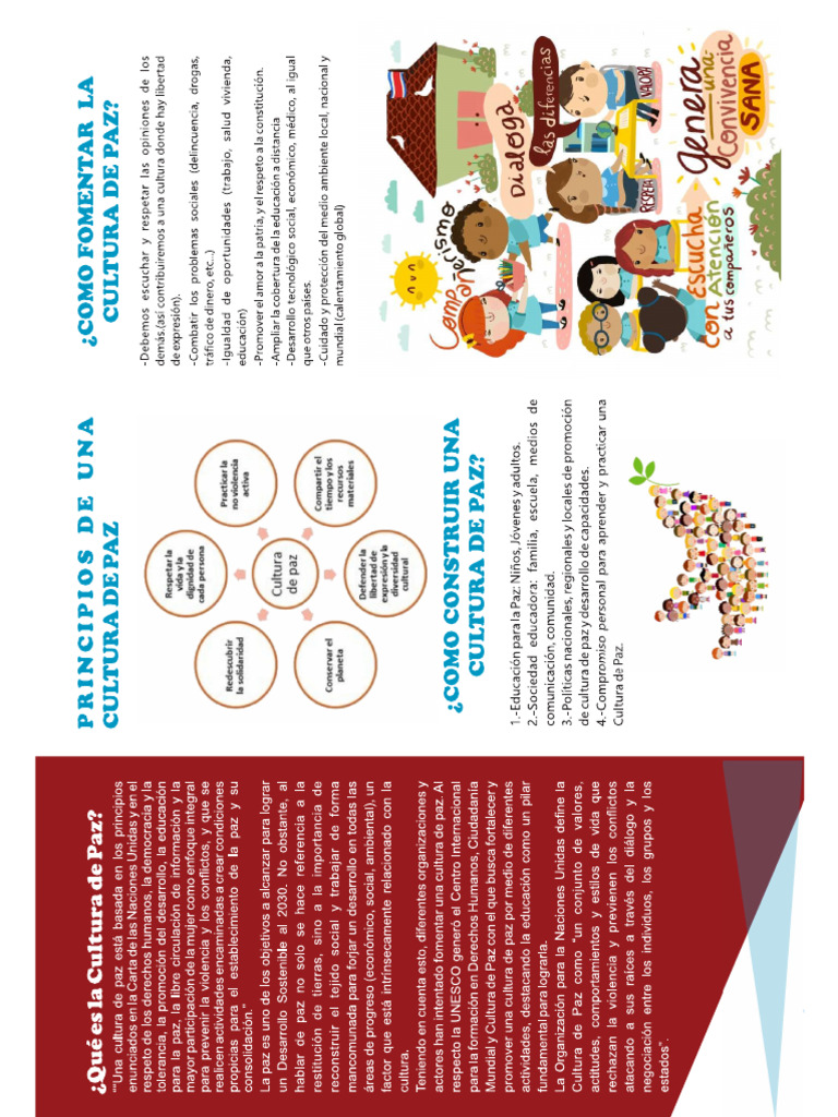 Triptico Cultura de Paz | PDF