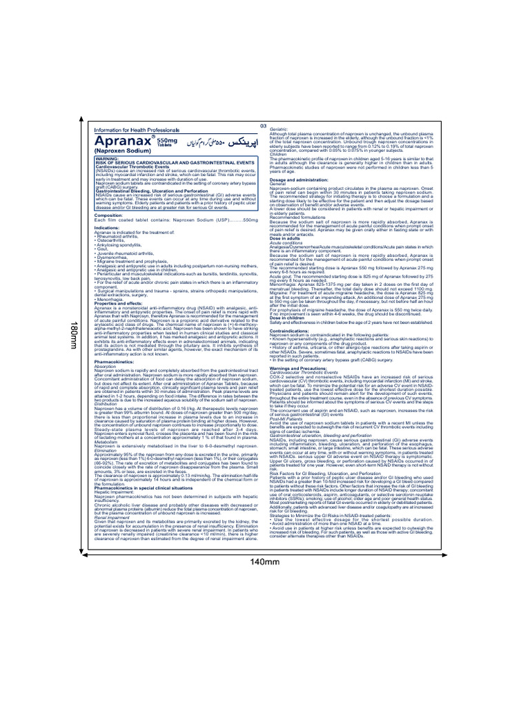 APRANAX | PDF | Drugs